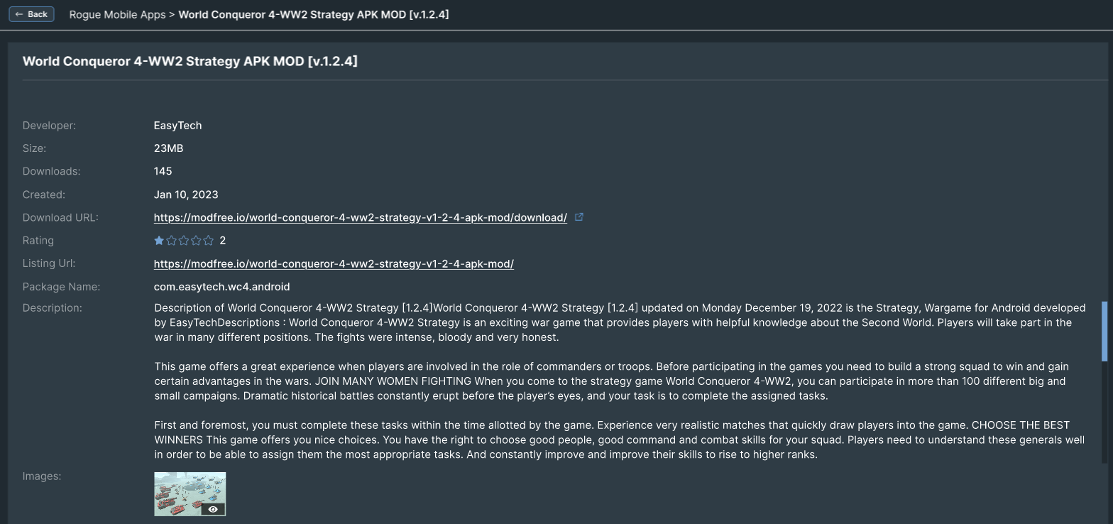 Reviewing rogue applications | FortiRecon 23.4.0 | Fortinet Document Library